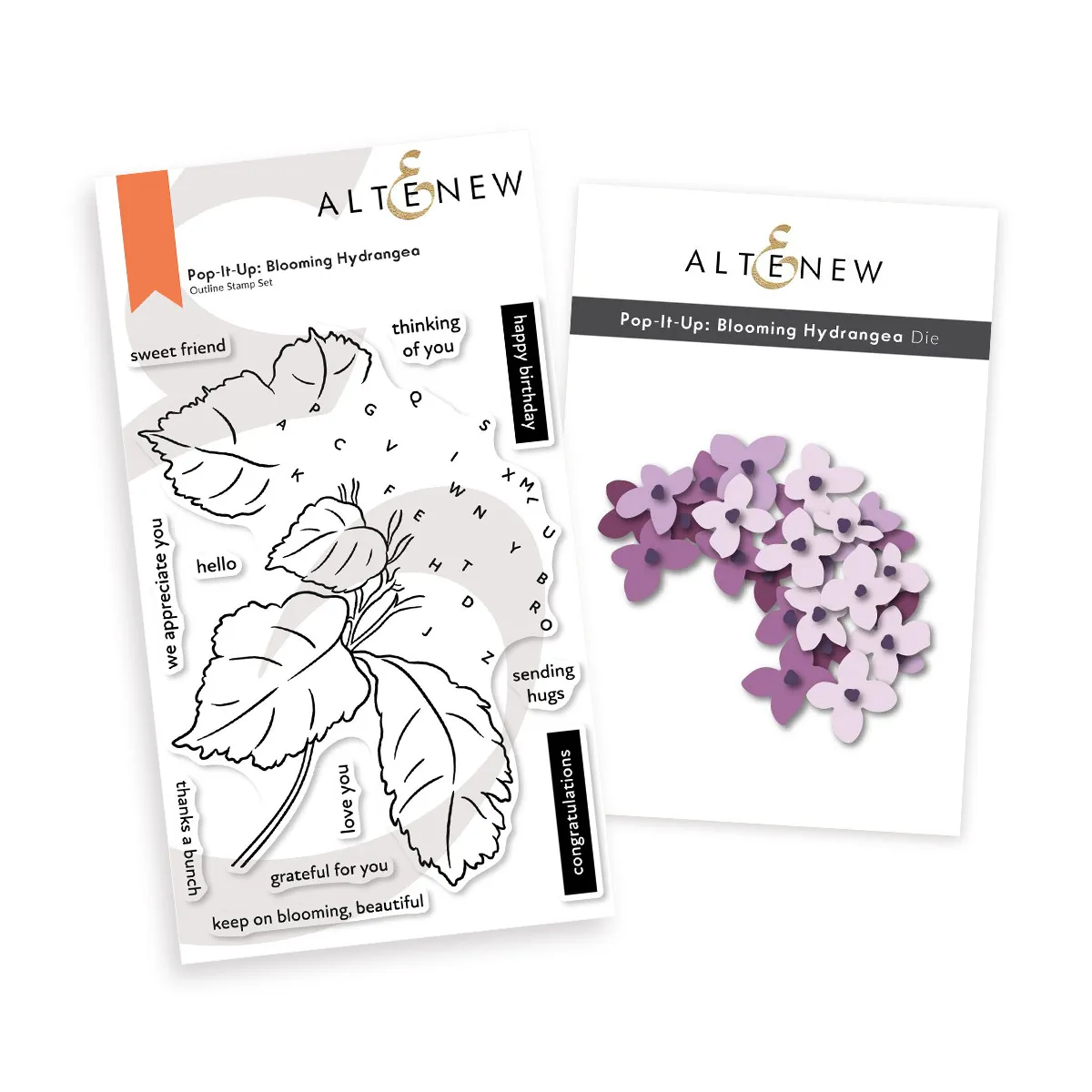 Altenew Pop-It-Up: Blooming Hydrangea Stamp & Die Set