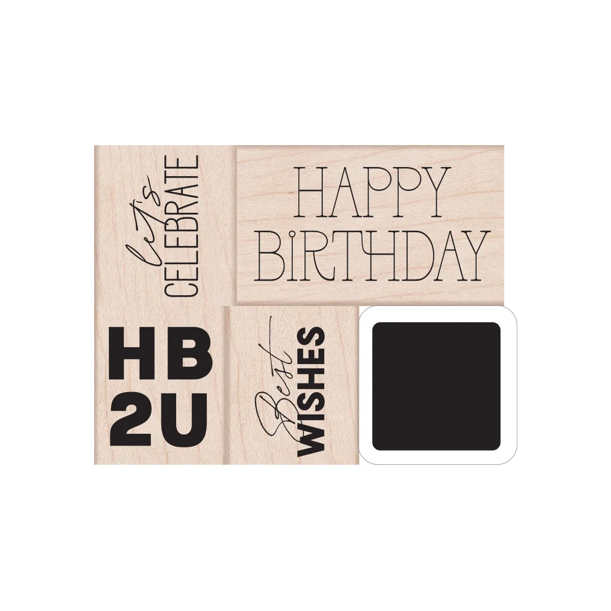 Hero Arts HB2U Woodblock Ink 'N Stamp Set