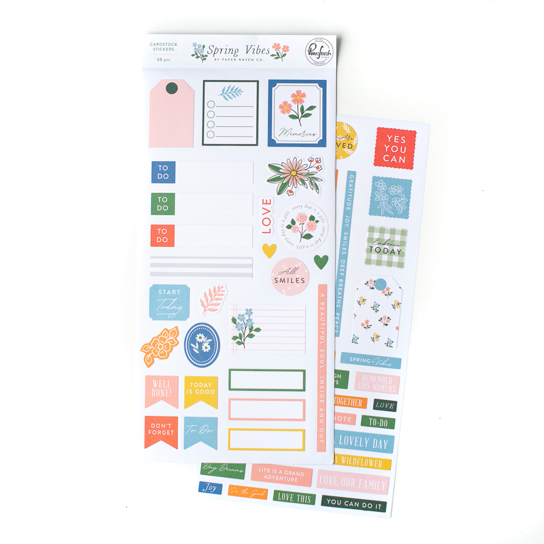 PinkFresh Studio Spring Vibes Cardstock Stickers