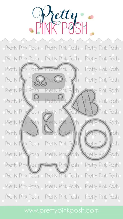 Pretty Pink Posh Bear Holder Die