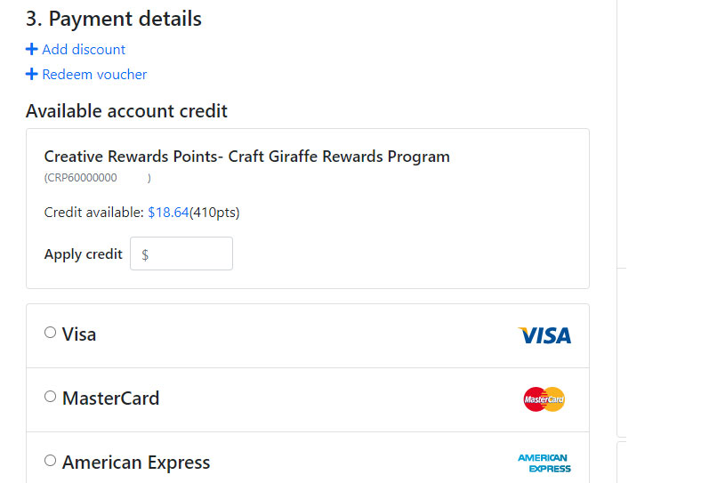 Welcome to our Creative Rewards Program - Craft Giraffe