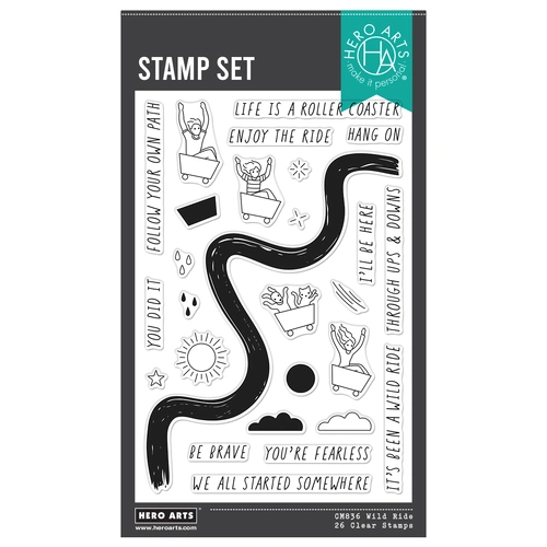 Hero Arts Wild Ride Stamp & Cut Set from the What a Ride Collection